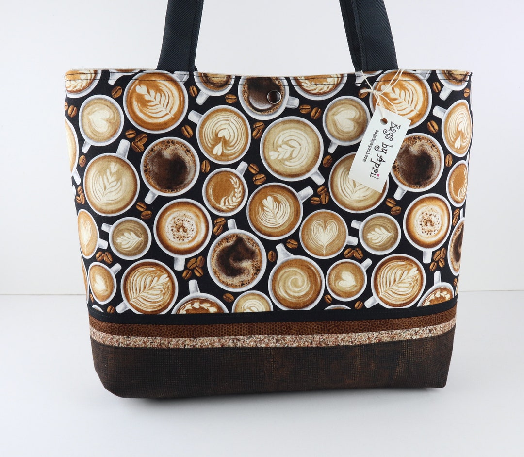 Cappuccino Shoulder Bag Purse Coffee Beans Handbag Espresso Tote - Etsy