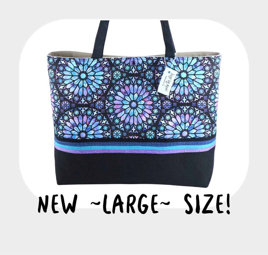 New LARGE Size Stained Glass Window Shoulder Bag Tote - Etsy