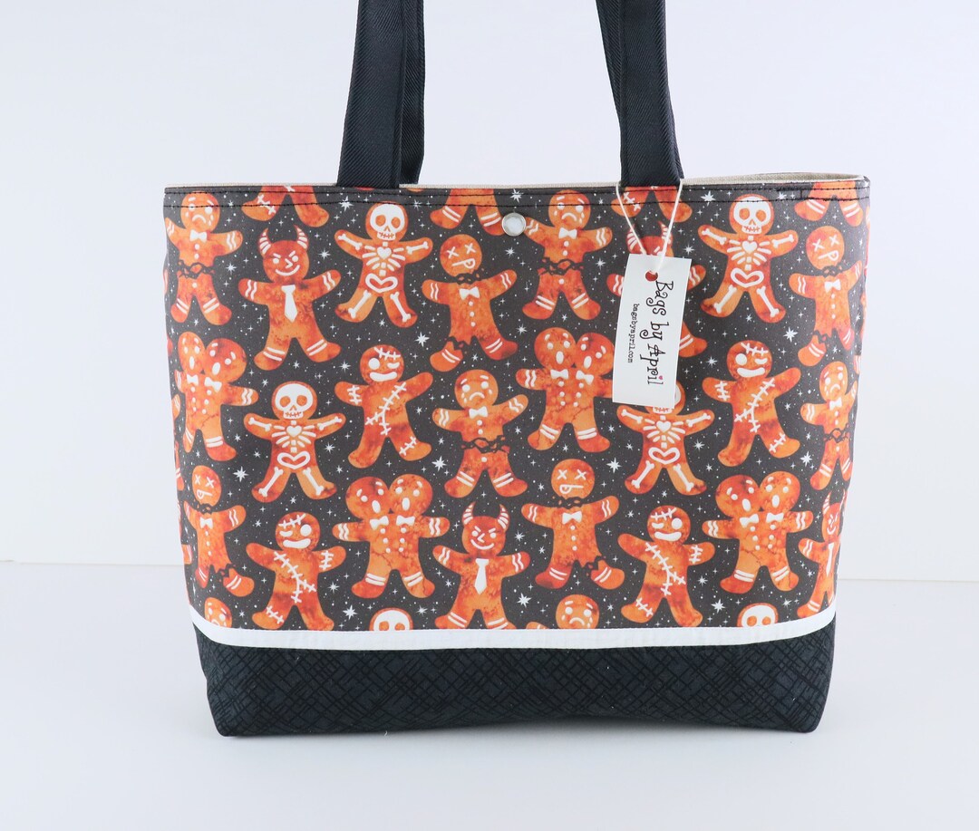 Spooky Gingerbread Men Shoulder Bag Purse Halloween Treats Handbag Tote ...