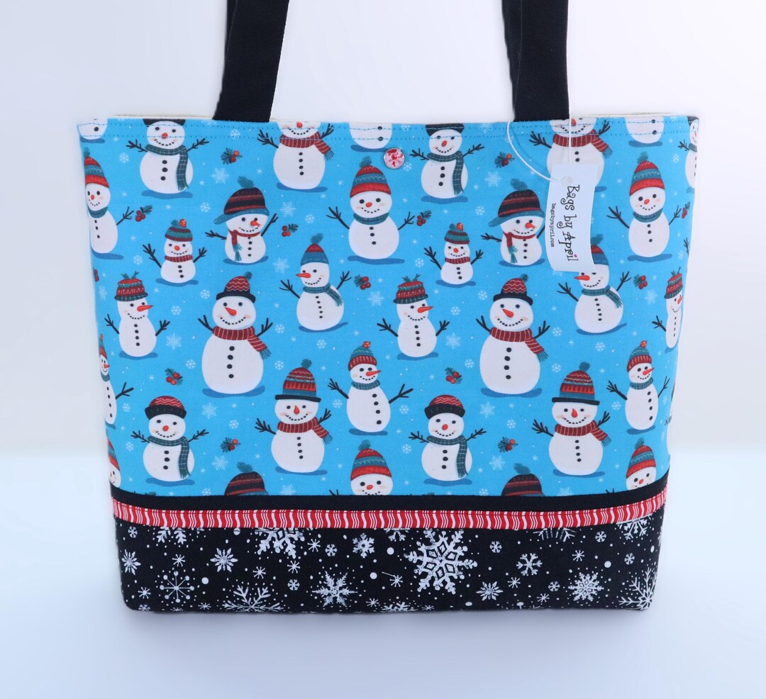 Snowman Shoulder Bag Purse Winter Snow Tote Christmas Gift Handbag - Etsy