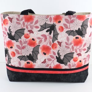 Pretty Bats Shoulder Bag Purse Spooky Flowers Handbag Tote - Etsy