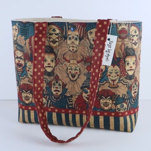 Creepy Circus Clowns Shoulder Bag Purse Scary Monsters Handbag Tote ...