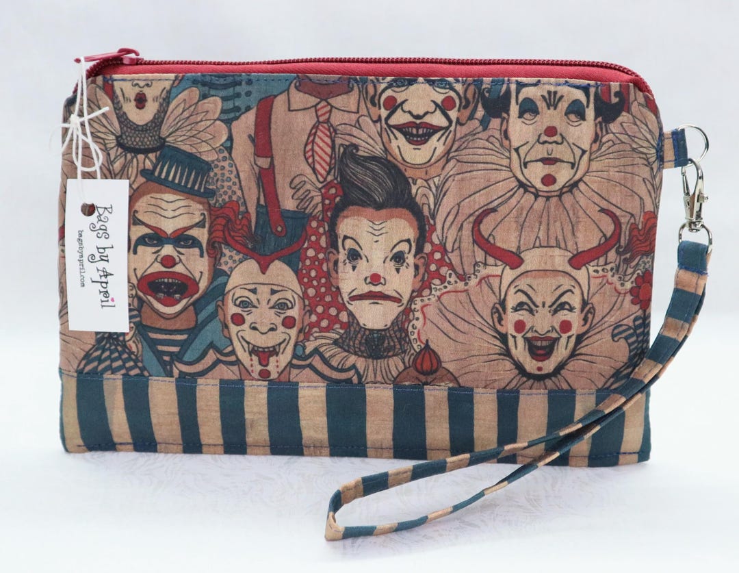 Creepy Circus Clowns Wristlet Wallet Phone Purse Smartphone Clutch - Etsy