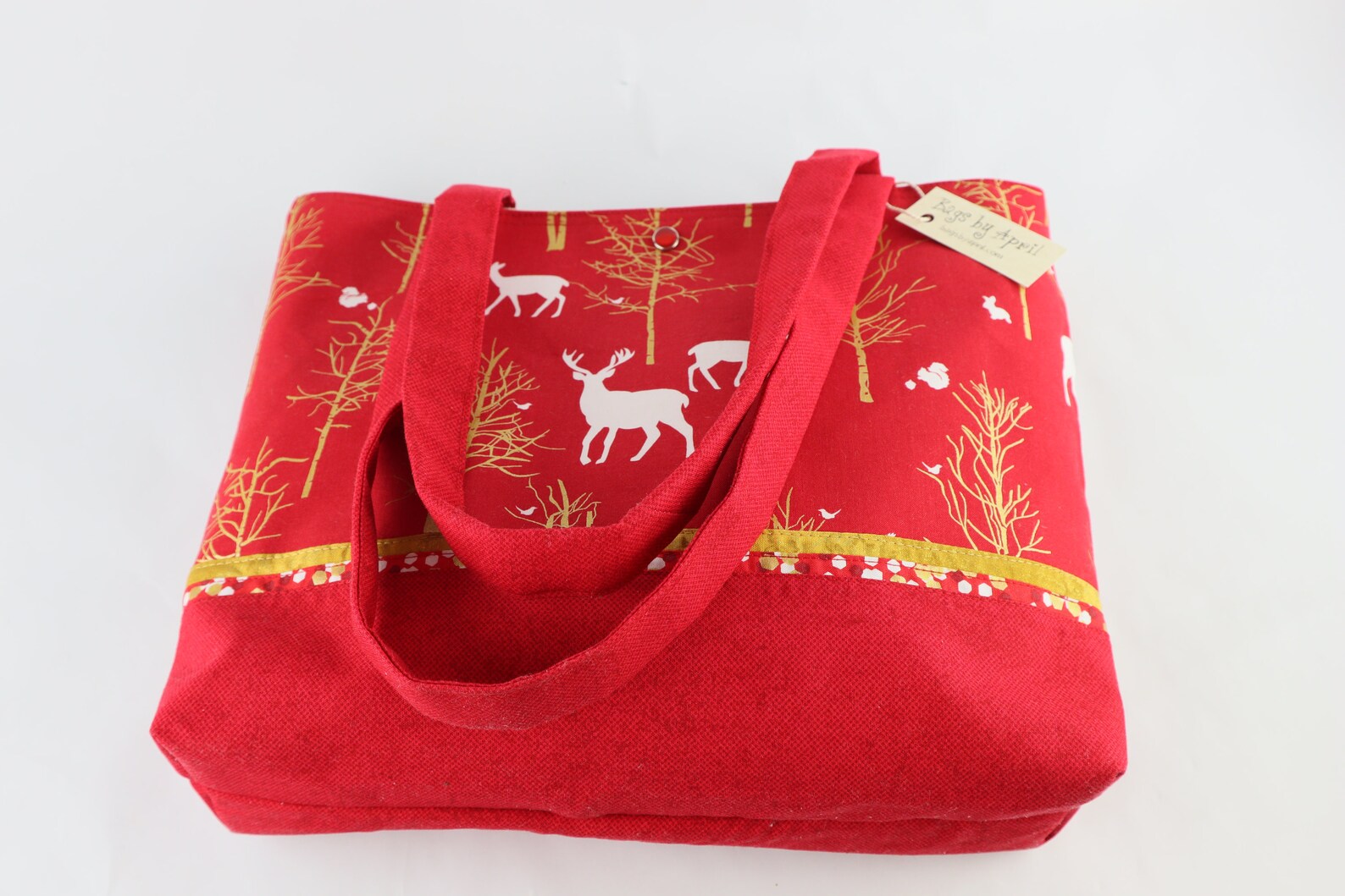 Winter Holiday Shoulder Bag Deer Purse Woodland Animals Tote - Etsy