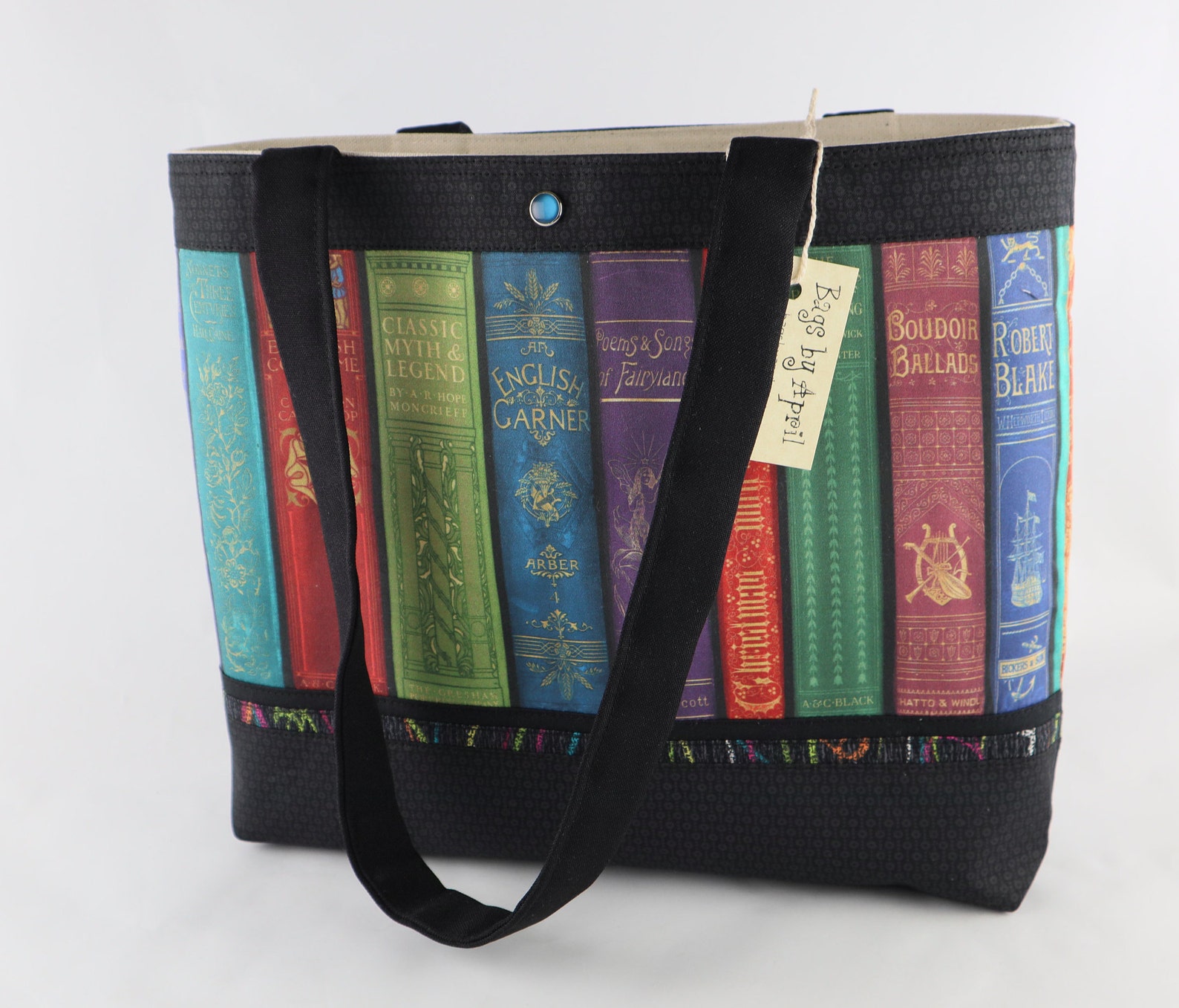 Vintage Library Shoulder Bag Purse Book Shelf Tote Librarian - Etsy