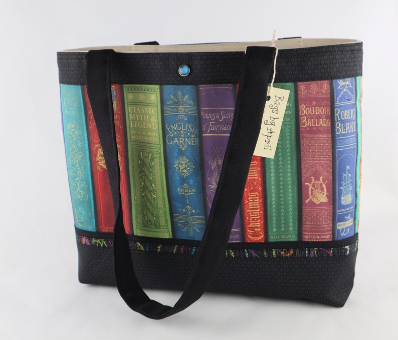 Vintage Library Shoulder Bag Purse Book Shelf Tote Librarian - Etsy
