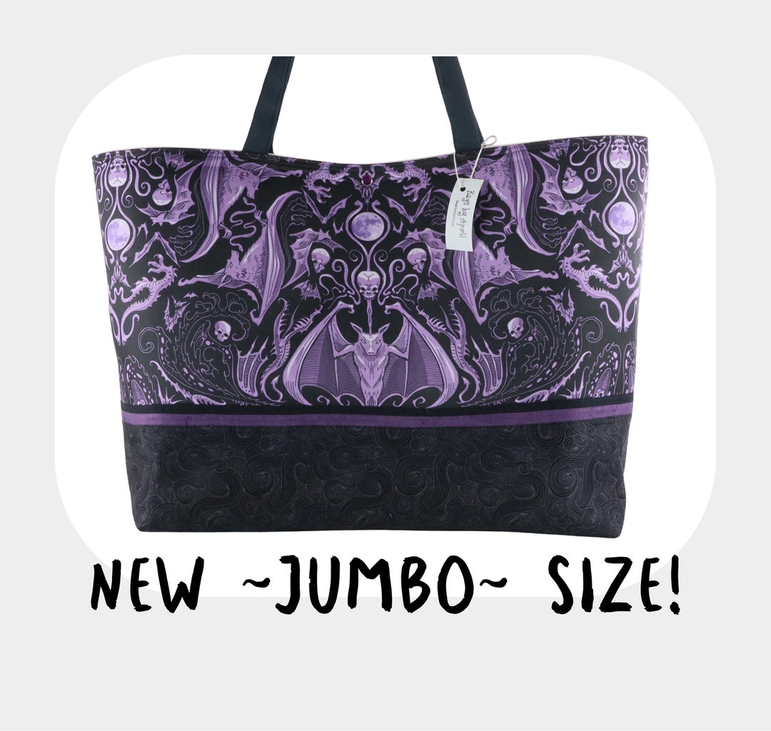 New JUMBO Size Vampire Bats Shoulder Tote Halloween Goth Bag - Etsy