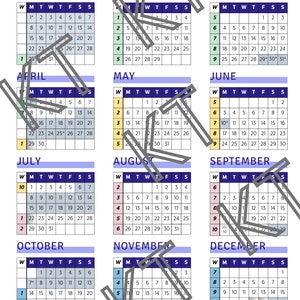 2024 Digital School Calendar for KHPS lot of 2 Versions - Etsy