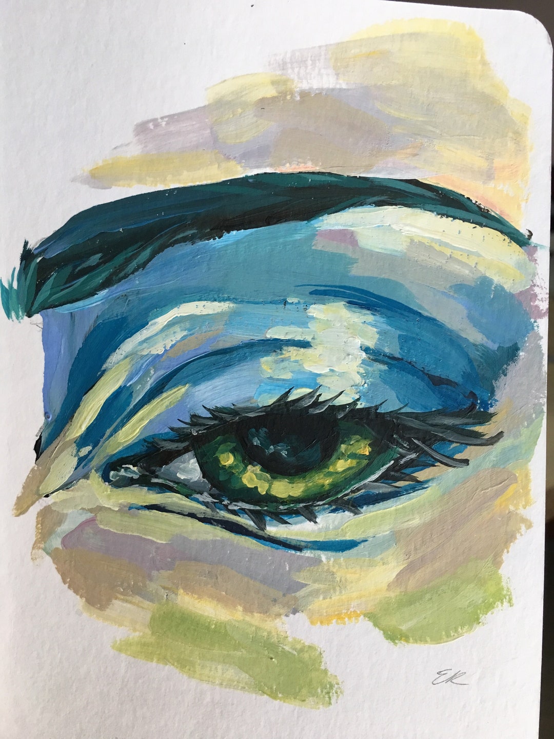 Liz - Fine Art Print From Acrylic Eye Painting - Etsy