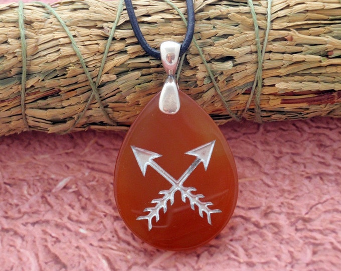 Crossed Arrows Native American Symbol of Friendship Sandcarved ...