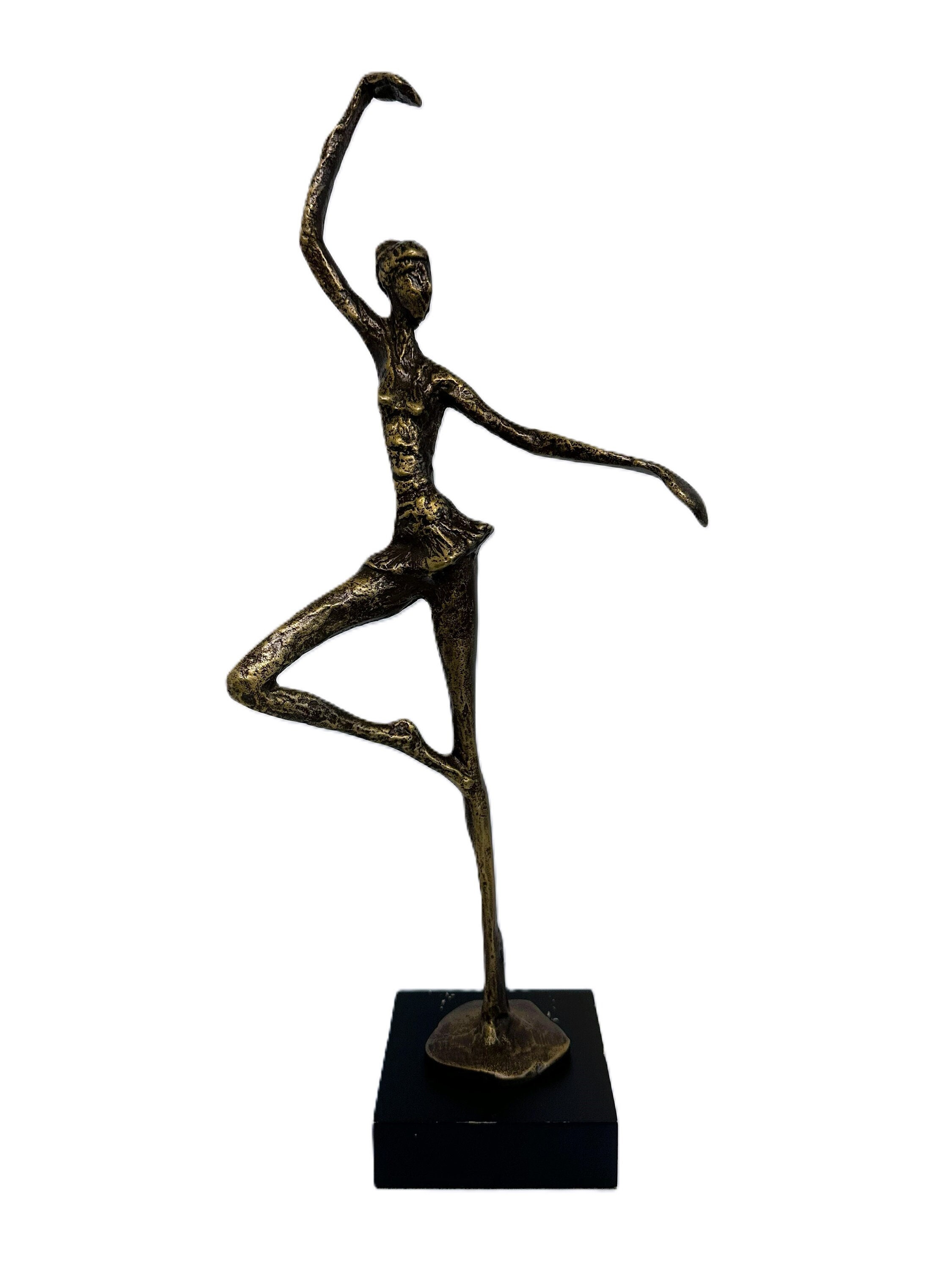 Giacometti Style Bronze Ballerina Sculpture Unique Brutalist Ballet Art ...