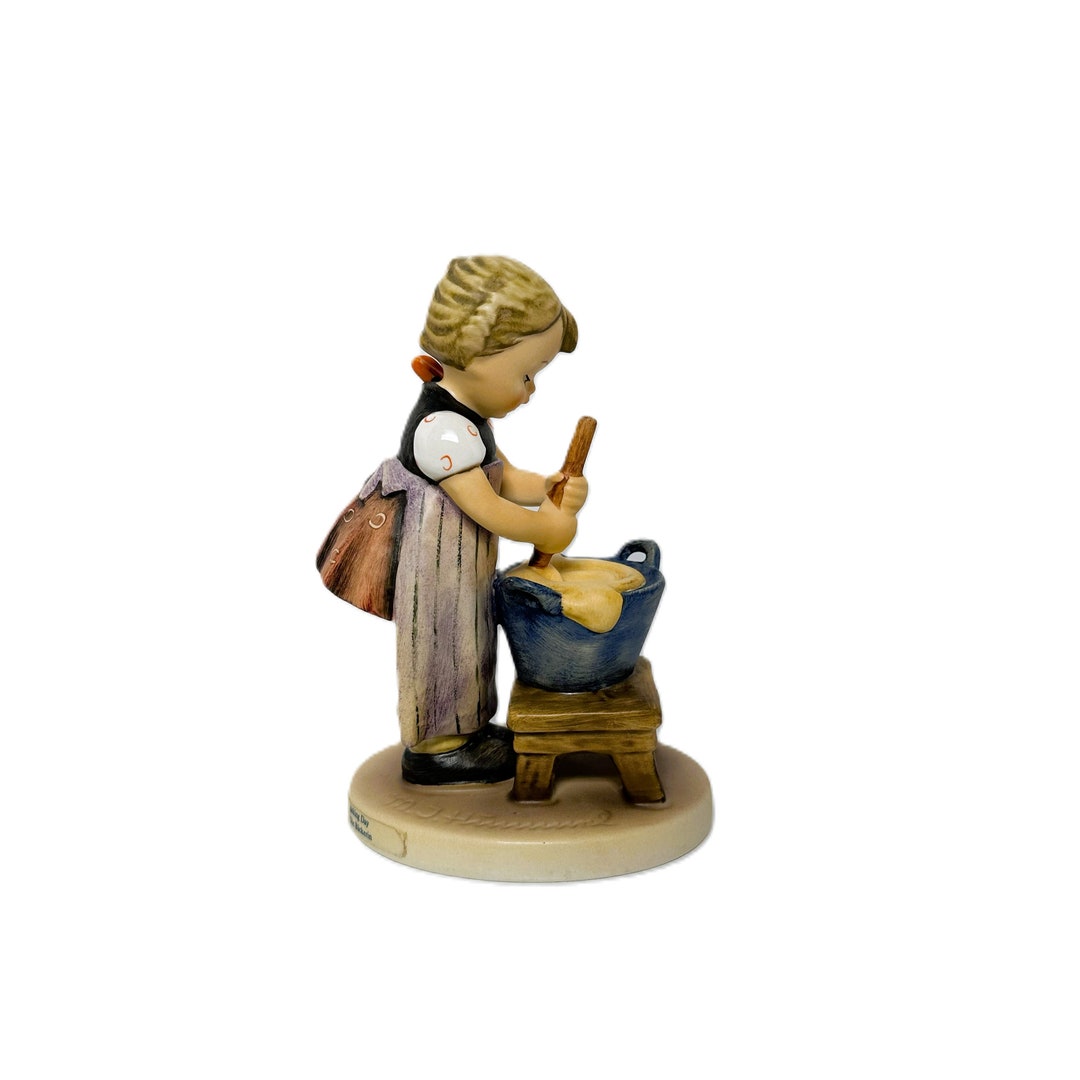 Vintage Goebel Hummel 'baking Day' Figurine 330 TMK6 Girl Mixing Batter ...