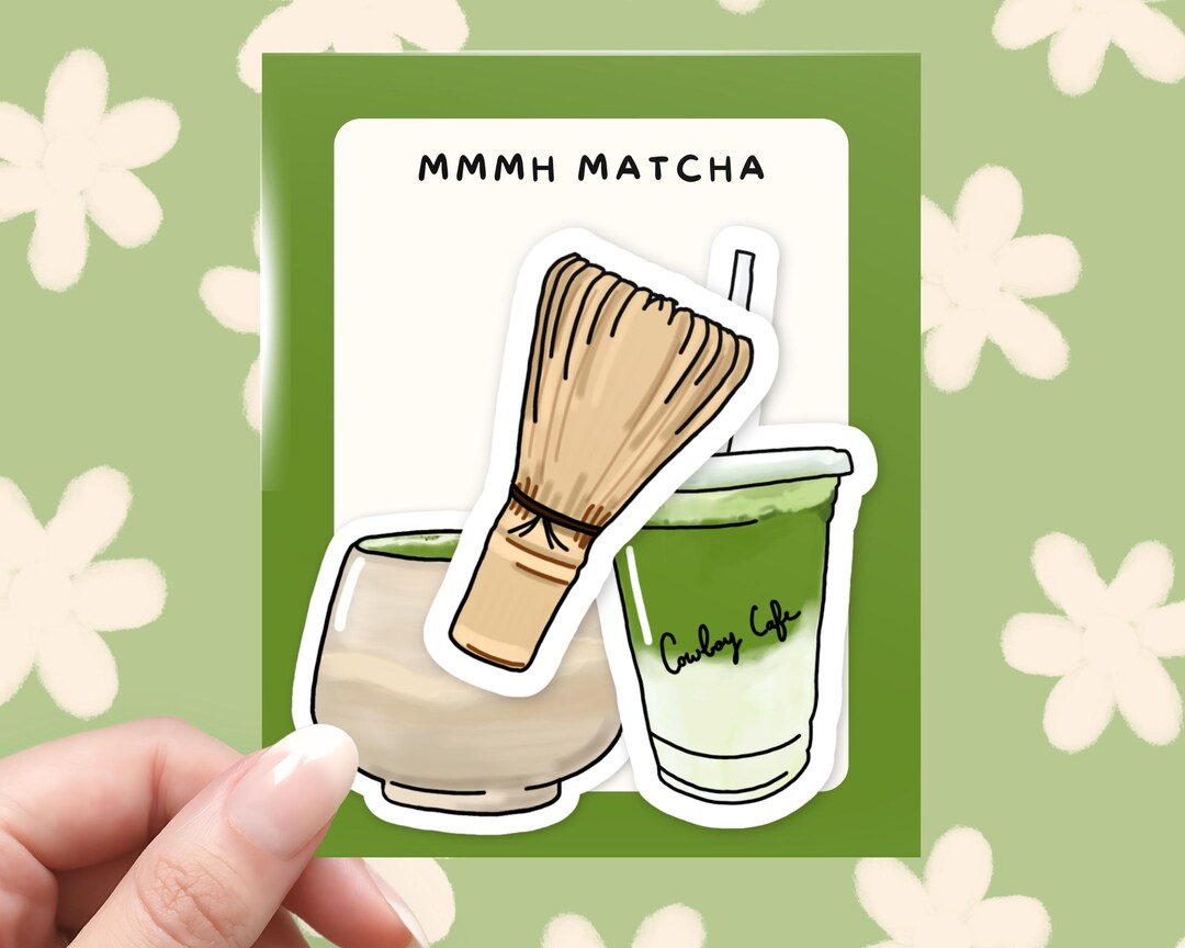 Mmmh Matcha Sticker Pack, Matcha Whisk, Hot Ceremonial Matcha & Iced ...
