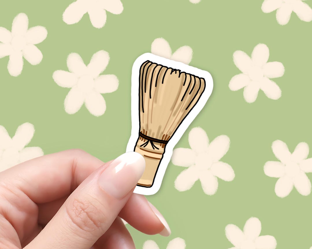 Matcha Whisk Sticker Cute Decal for Kindles, Laptops & Water Bottles ...