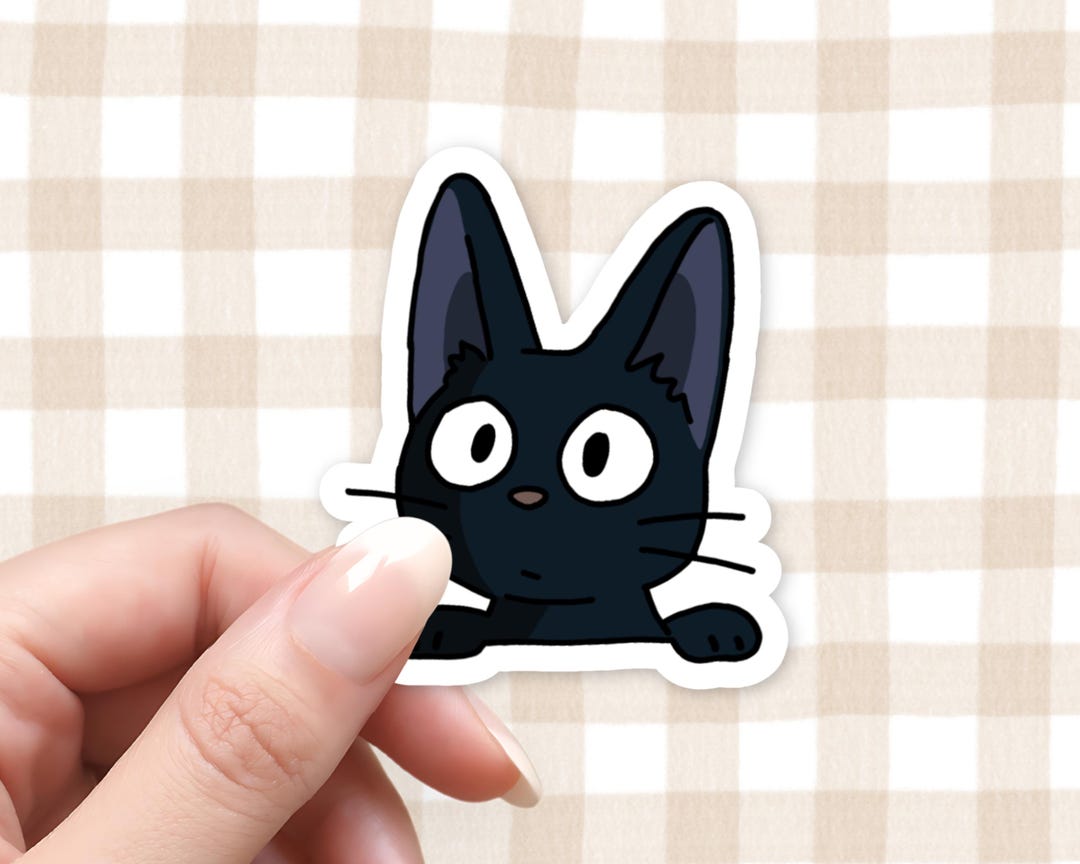 Ghibli Kiki's Delivery Service Jiji Black Cat Sticker, Kindle Sticker ...