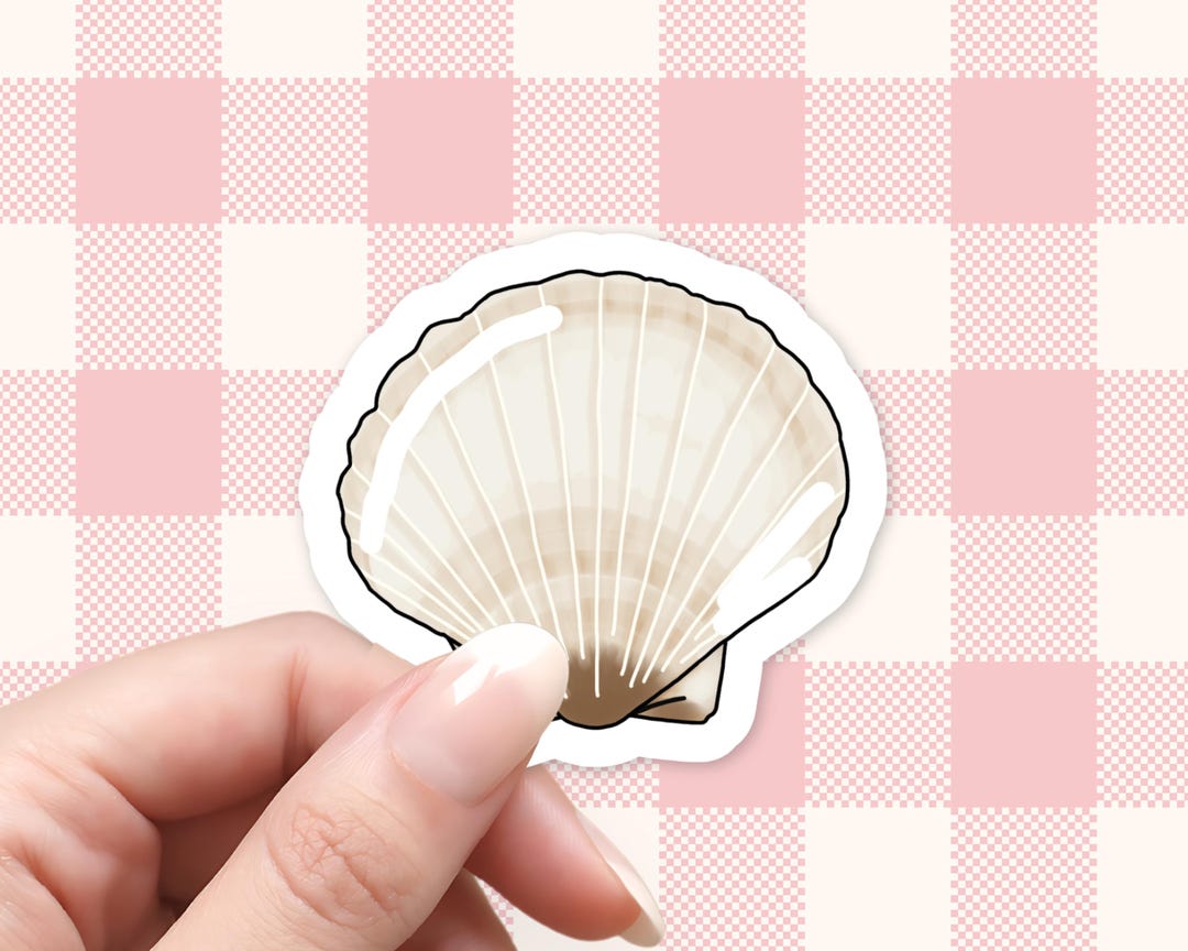 Seashell Sticker, Kindle Sticker, Bookish Sticker, E-reader, Cute Cafe ...
