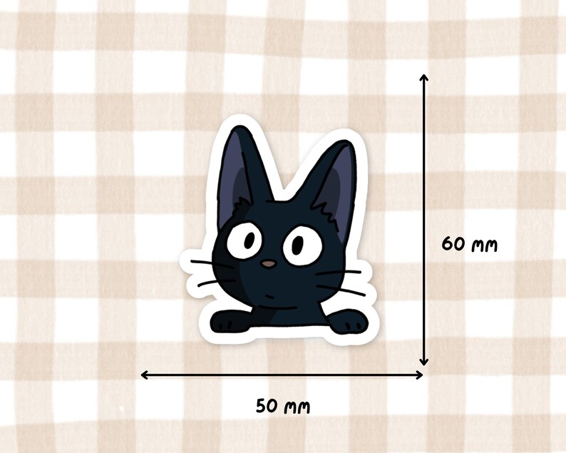 Ghibli Kiki's Delivery Service Jiji Black Cat Sticker, Kindle Sticker ...