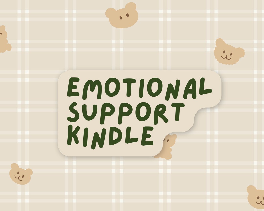 Emotional Support Kindle Sticker Cutie Matcha Latte , Kindle Sticker ...