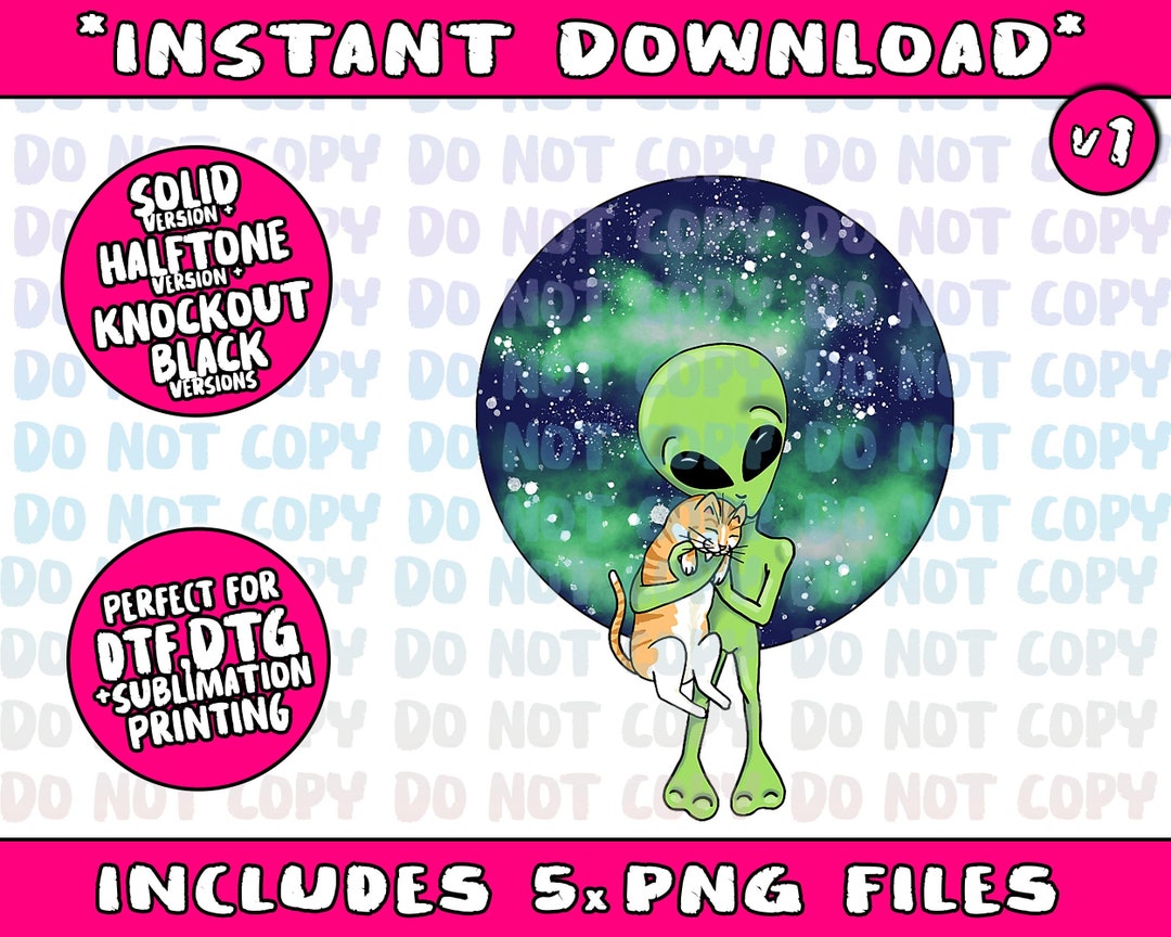 Alien and the Cat by Silvana Arias Png Bundle, Trending Png, Popular ...