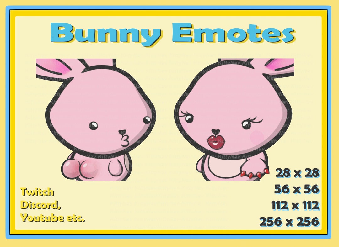 Bunny Butt Emote & Bunny With Nails baddie Bunny Emote for Twitch ...