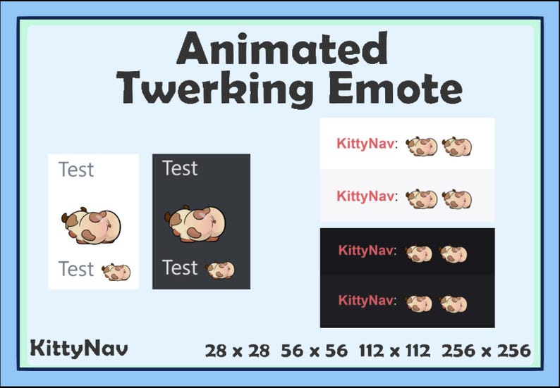 Animated Twerking Cow Butt Emote - Cute Cow Butt - Twitch, Discord, Etc ...