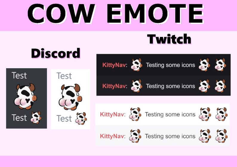 Cows Butt Emote - for Twitch & Discord - Etsy