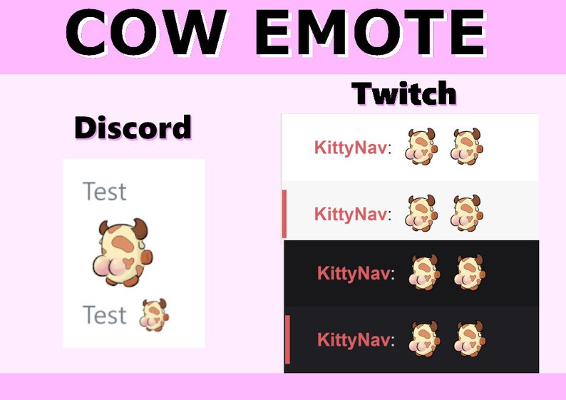 Cows Butt Emote - for Twitch & Discord - Etsy