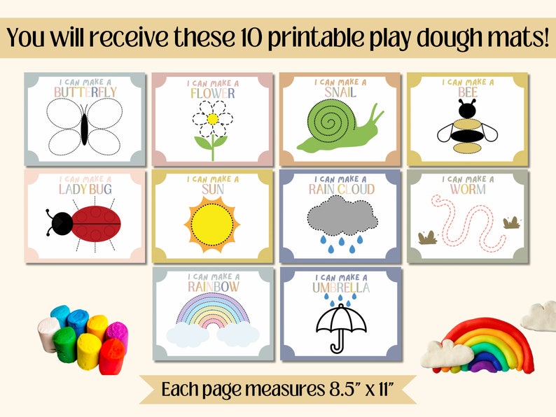 Spring Play Dough Mats Montessori Learning Homeschool Learning ...