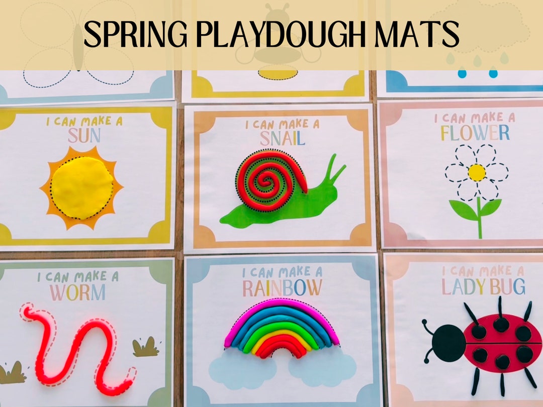 Spring Play Dough Mats Montessori Learning Homeschool Learning ...