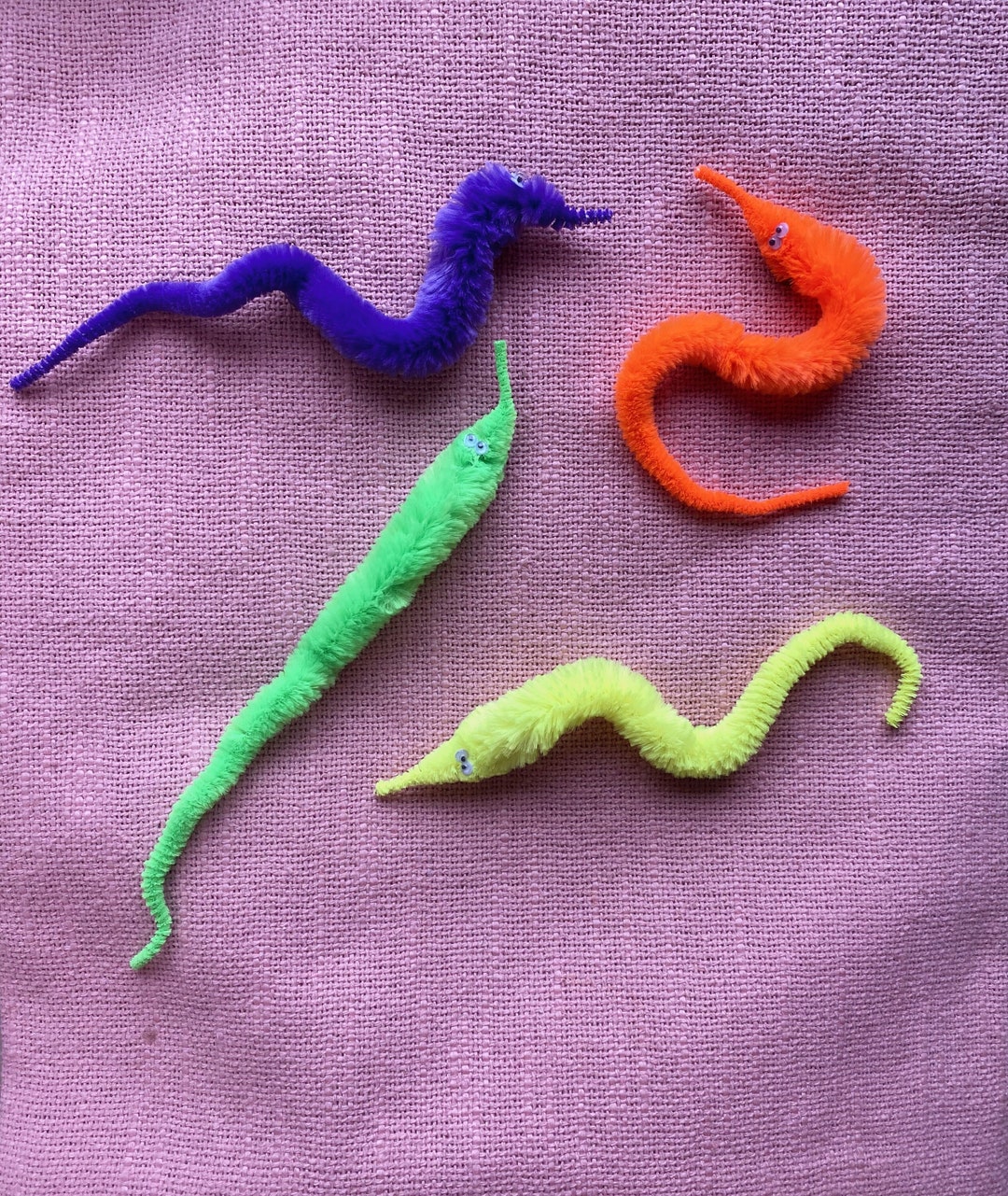 Worm on a String Magnet Set of 4 Random Color, Magic Worm Magnets ...