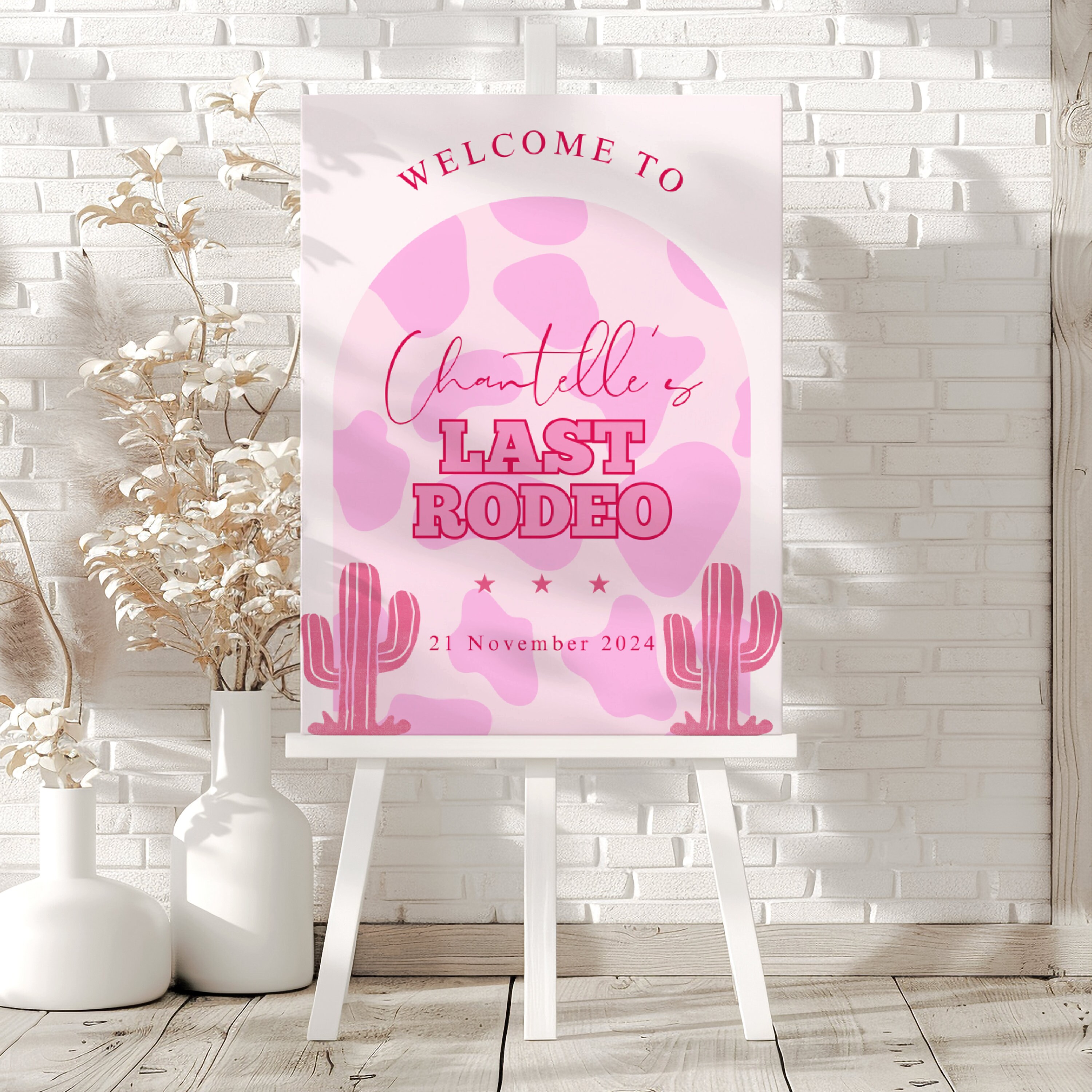 Customisable 'last Rodeo' Arch Welcome Sign Instant Digital Download ...
