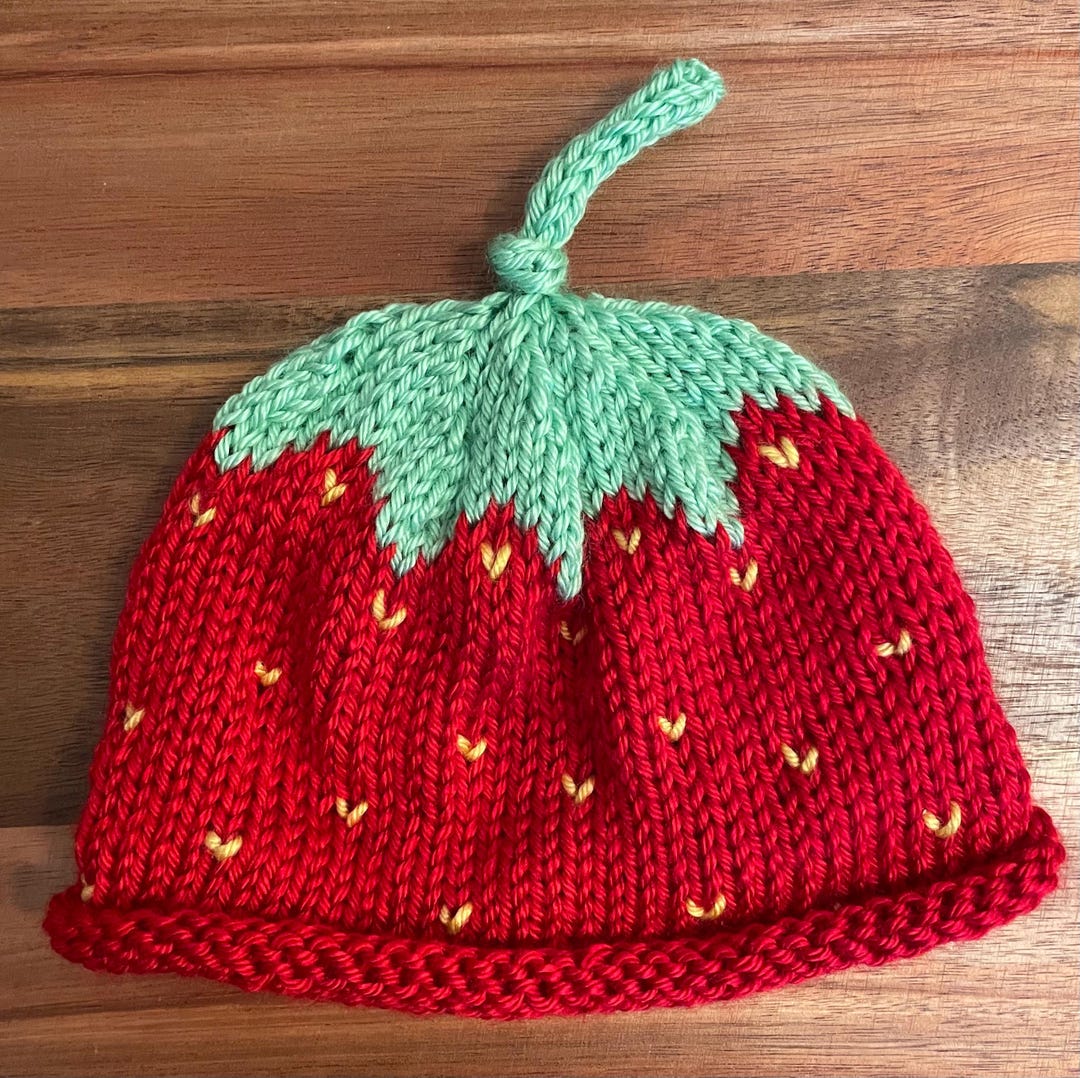 Strawberry Baby Hat, Strawberry Newborn Hat, Strawberry Toddler Hat ...
