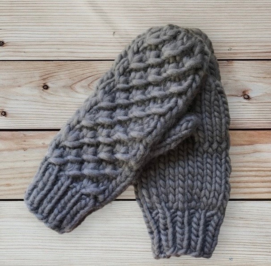 Ready to Ship! Winter Mittens, Wool Mittens, Hudson Grey Mittens, Gray ...