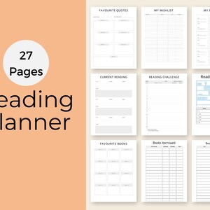 Reading Planner , Reading Tracker, Reading Challenges, Library Book ...