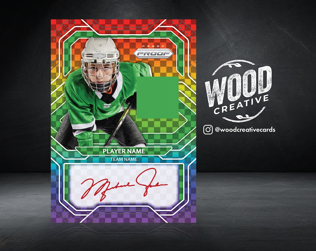 Custom Sports Cards With Jersey Swatch - Set of 2 (2020 Choose Checker ...