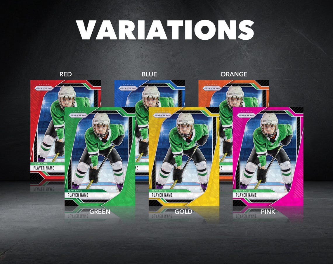 Custom Sports Cards - Set of 3 (2024 Cracked Ice Color) - Etsy