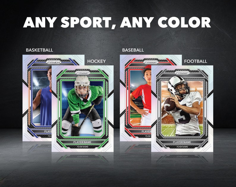 Custom Sports Cards - Set of 3 (2022 Choose Holo or Cracked Ice) - Etsy