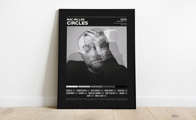 Mac Miller Posters / Circles Poster / Tracklist Album Cover Poster ...