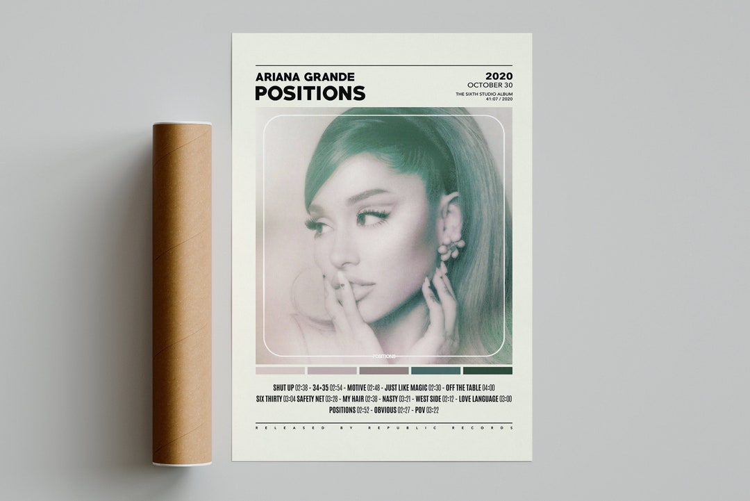 Ariana Grande Positions Album Cover Poster, Ariana Grande Poster ...