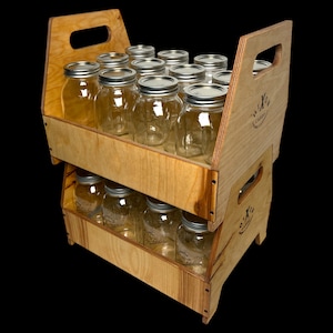 Canning Jar Storage Shelf Pantry Organization Accessible Canning Mason ...