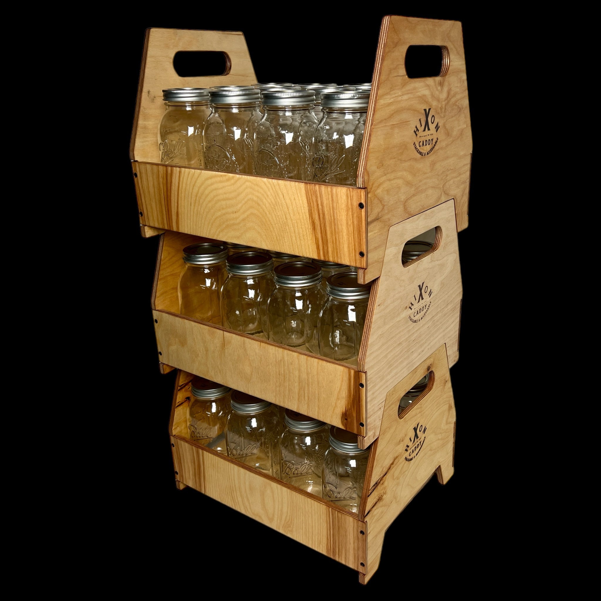 Canning Jar Storage Shelf Pantry Organization Accessible Canning Mason Jar Stackable Kitchen