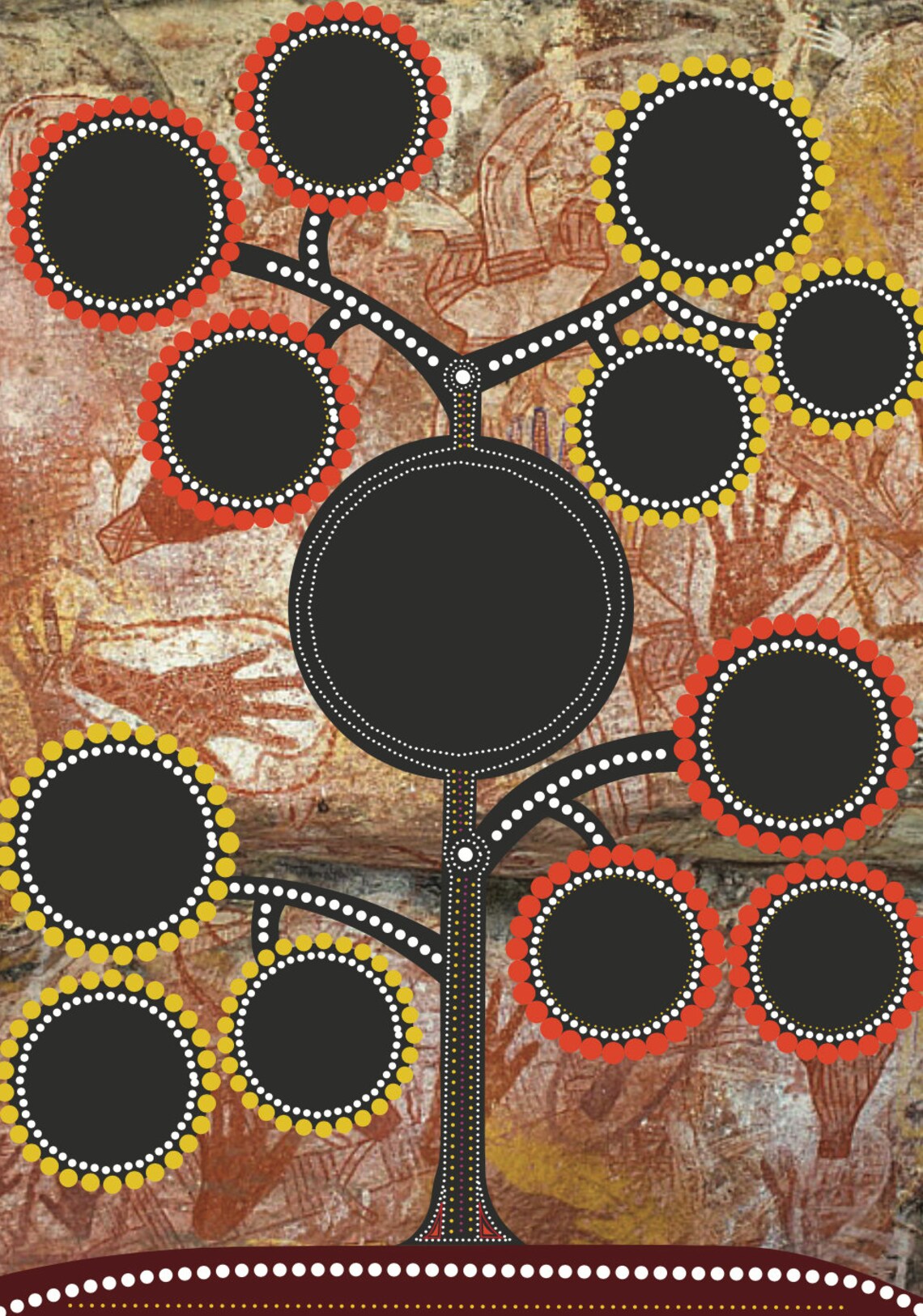 Aboriginal-style Infographic Template for Infographic Template With ...