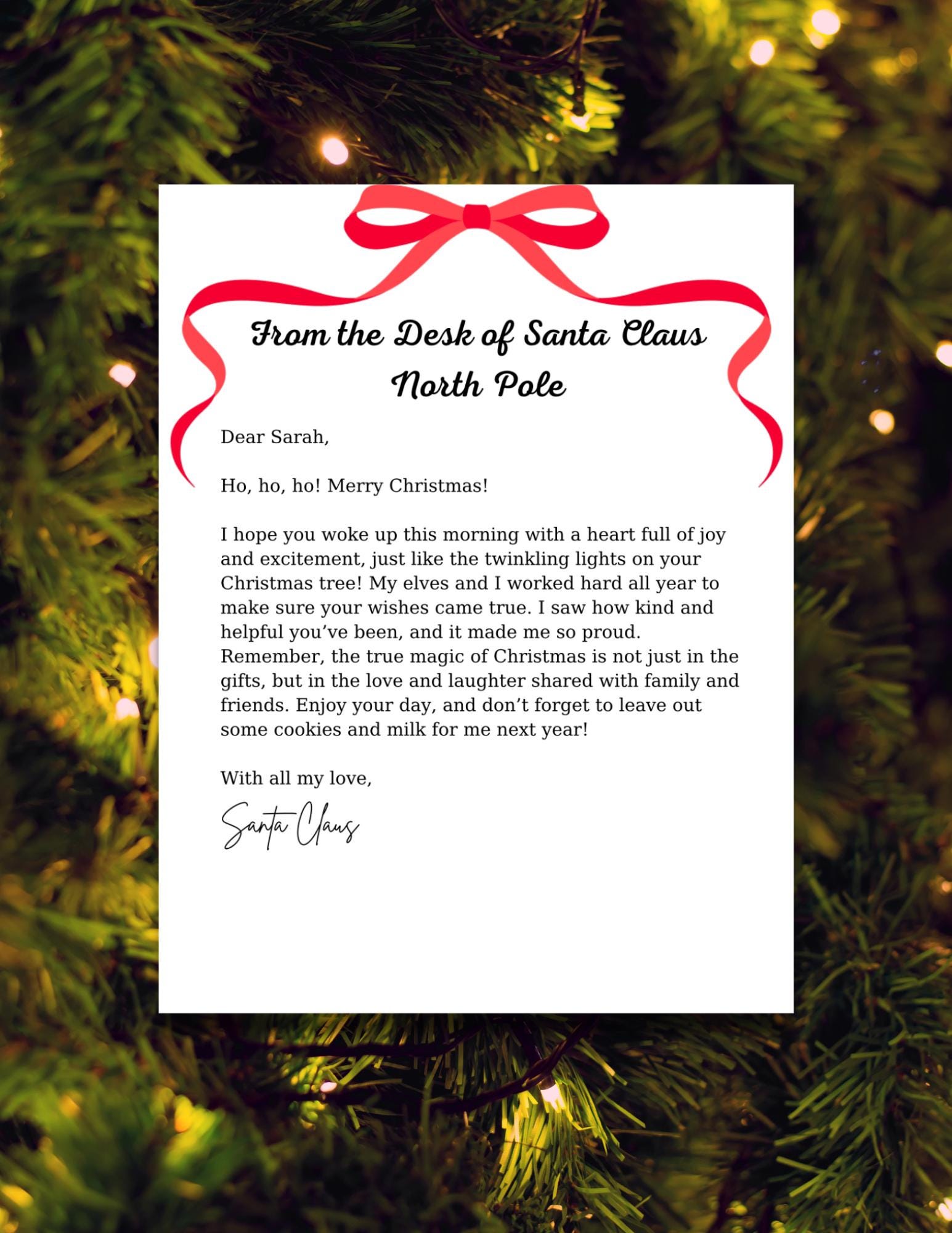 DIY Letter From Santa Printable Editable Digital Download - Etsy