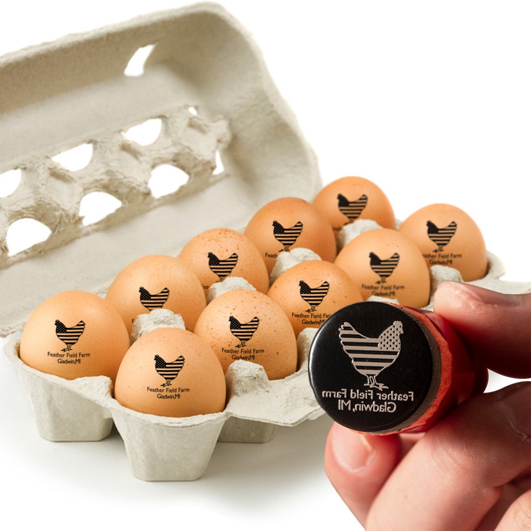 Custom Egg Stamp, Mini Egg Stamp, Fresh Egg Stamp, Gift for Farmer ...