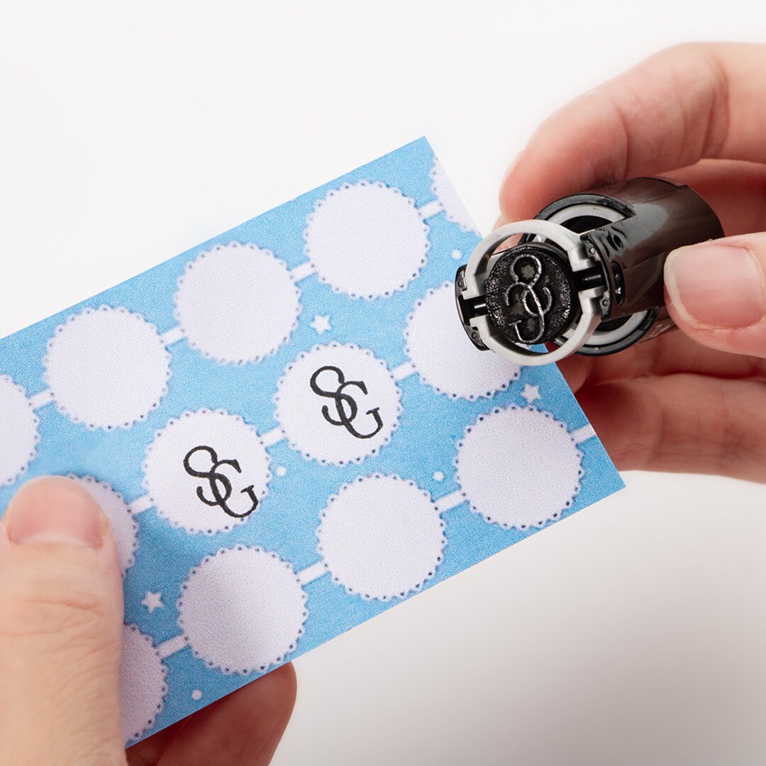 12mm Custom Loyalty Card Stamp, Mini Logo Stamp, Round Self Inking ...