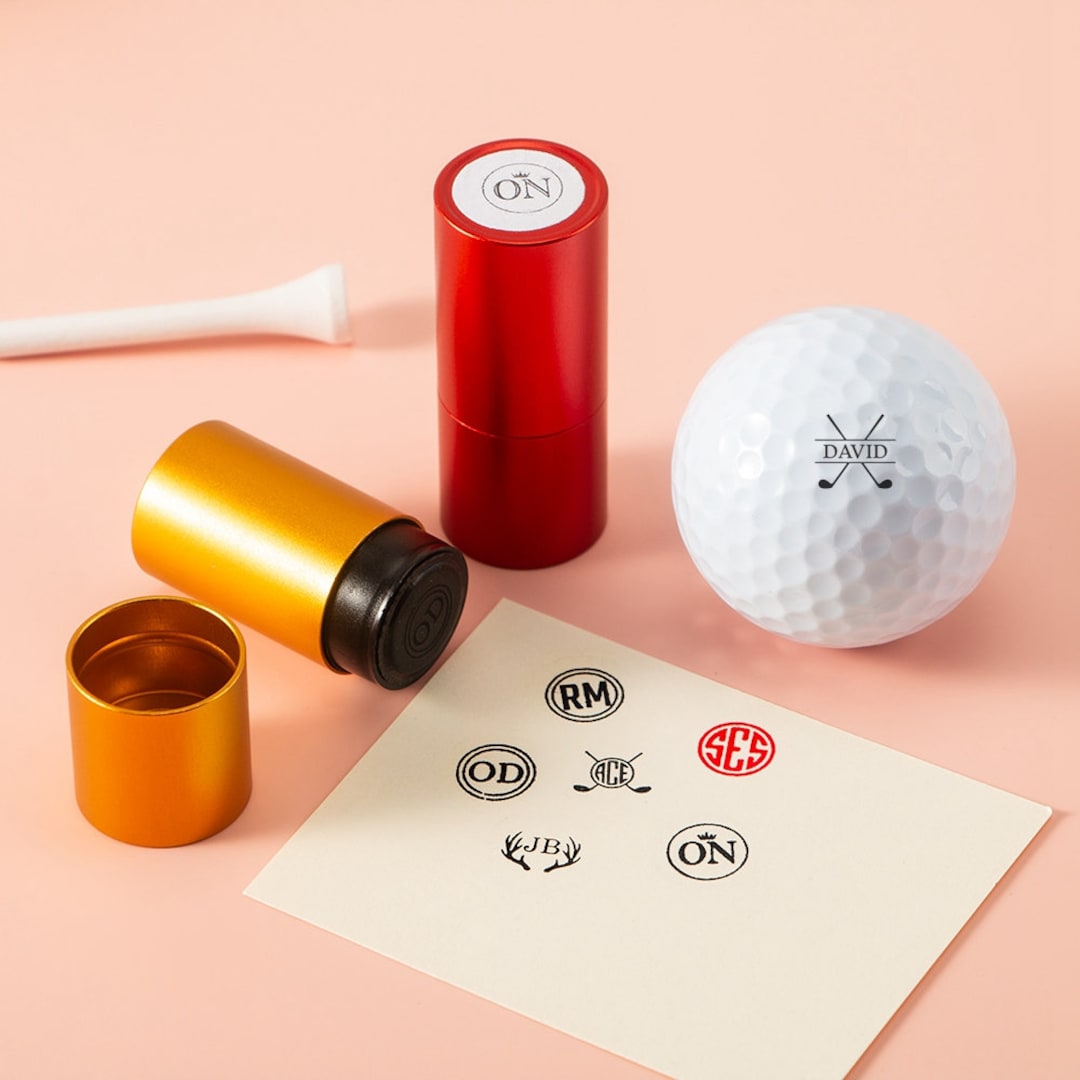 Personalized Golf Ball Stamp, Ink Ball Stamp, Custom Golf Ball Stamp ...