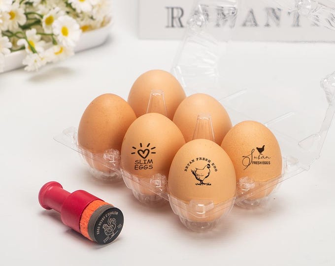 2 for 20 Mini Egg Stamp - SALE - Mix & Match - Farm Fresh Eggs Stamp ...