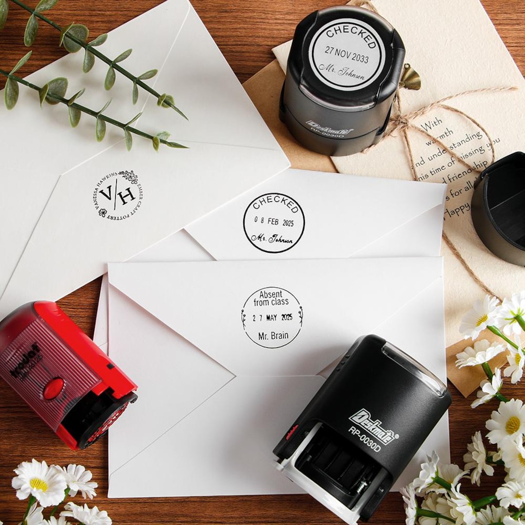 Personalized Date Stamp Month and Day, Date Custom Stamp Teacher ...