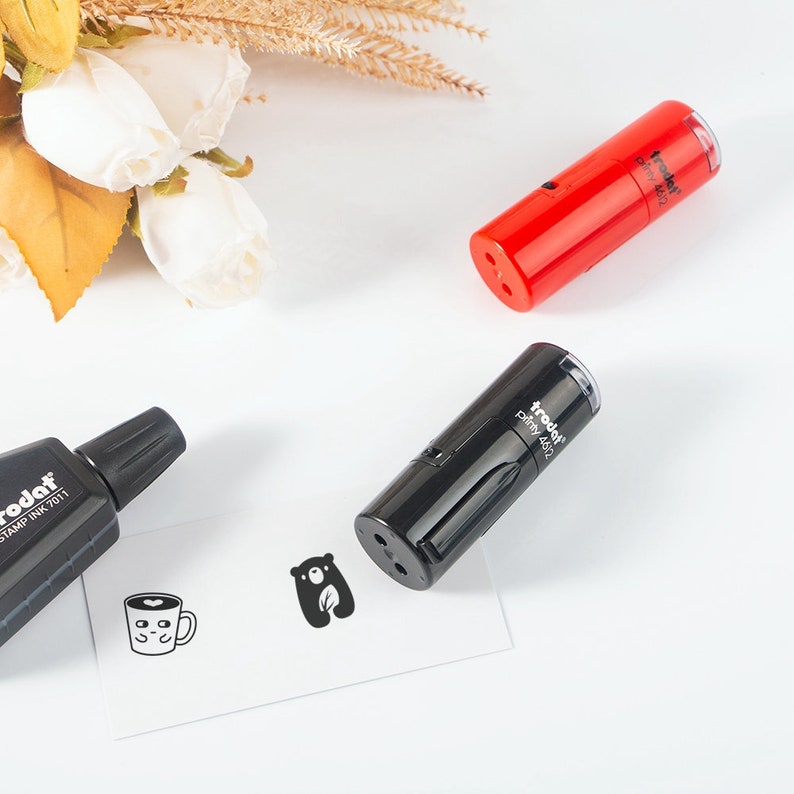 Custom Loyalty Card Stamp, Self-inking Stamp, Small Custom Logo, 12mm ...