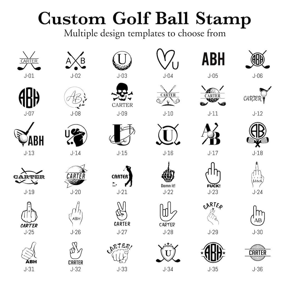 Custom Golf Ball Stamp, Ball Marker Golf, Personalized Golf Ball Marker ...